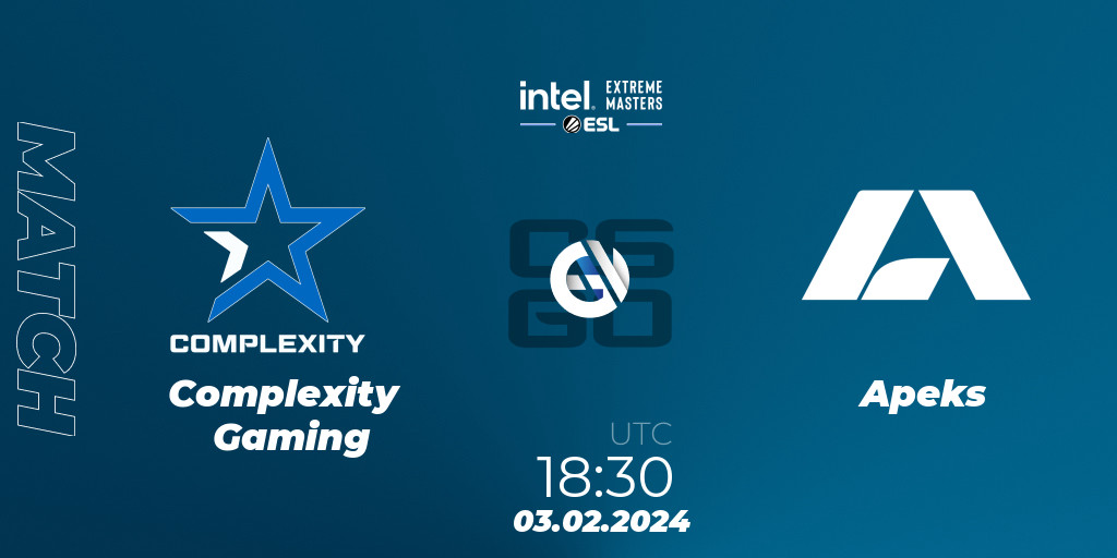 Complexity Gaming - Apeks: 03.02.2024 at 18:30. Counter-Strike (CS2), IEM Katowice 2024 ...