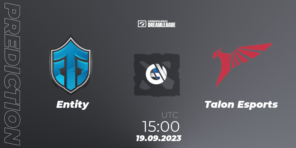 Entity - Talon Esports: прогноз. 19.09.23, Dota 2, DreamLeague Season 21